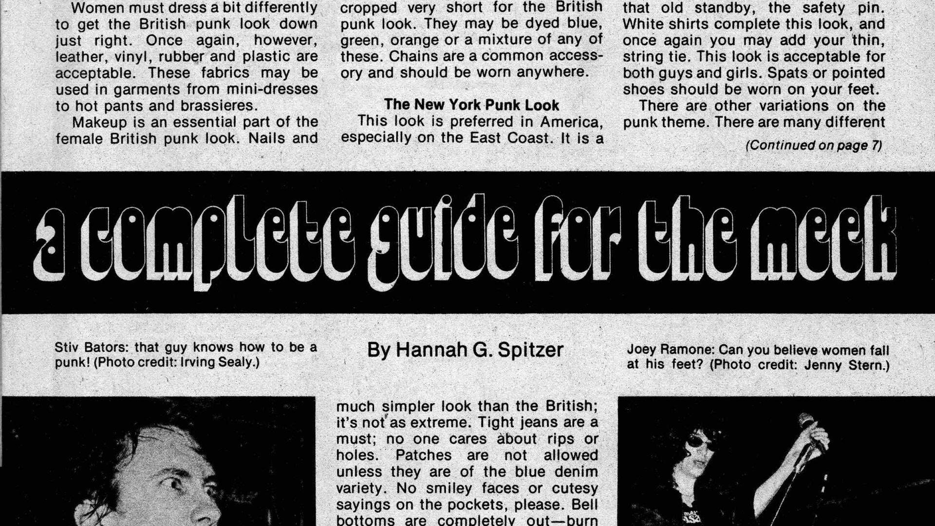 How To Be A Punk: From Gold Lame Pedal-Pushers to the Correct Placement ...