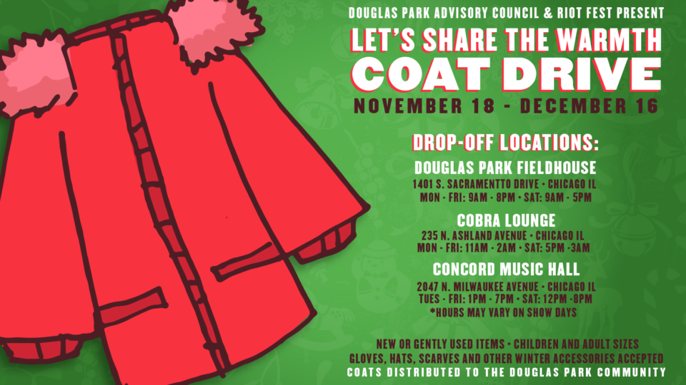 Share The Warmth, Donate A Coat: 3rd Annual Douglas Park Coat Drive