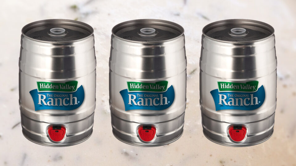 Bring Me My Ranch Dressing Hose! Hidden Valley Is Selling 5 Liter Kegs ...