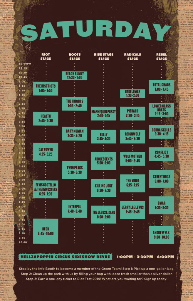 The Riot Fest Schedule Is Here - Riot Fest