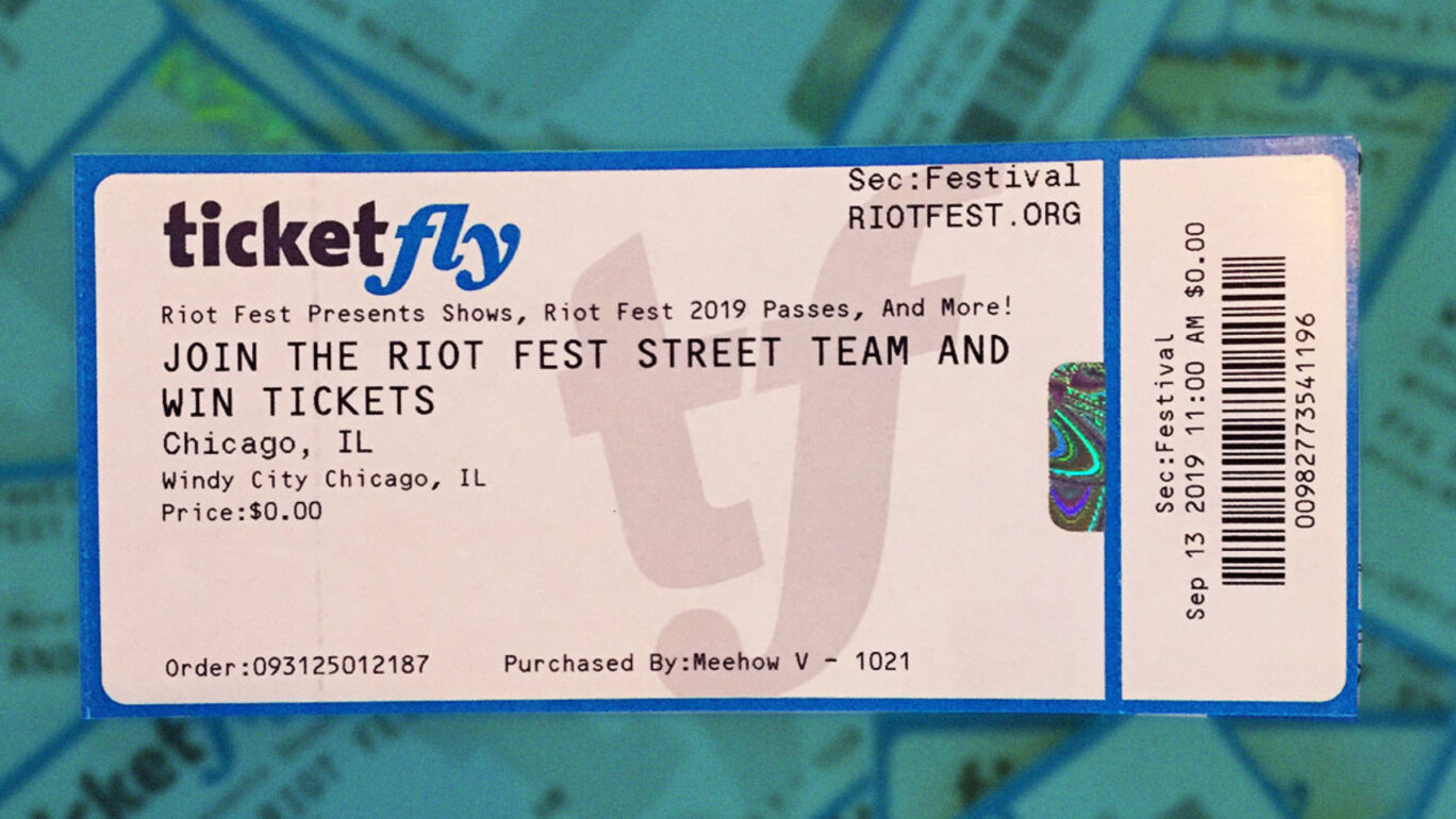 Sign up to be on the Riot Fest Street Team