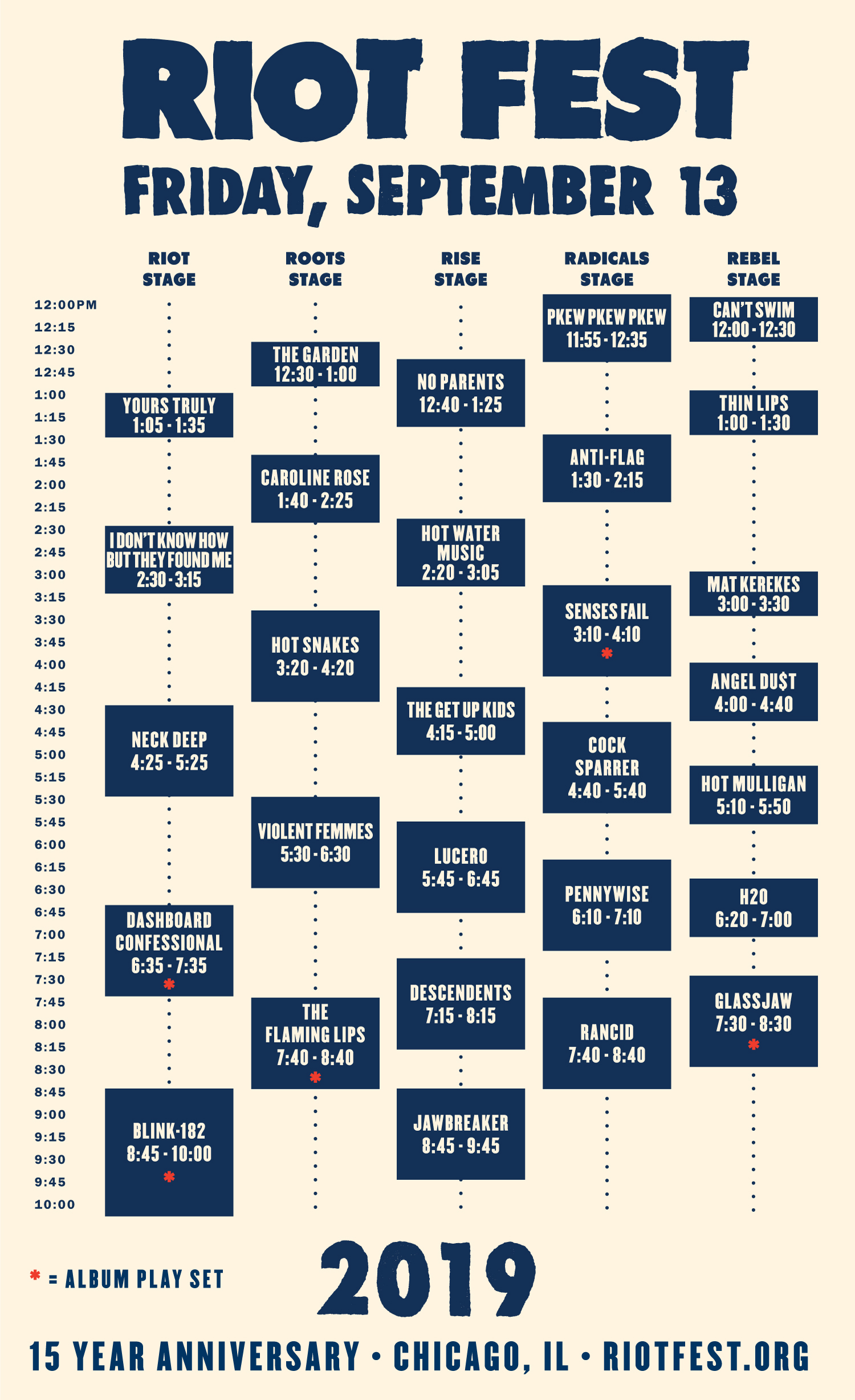 The Riot Fest 2019 Schedule Is Here (And It’s Beer)