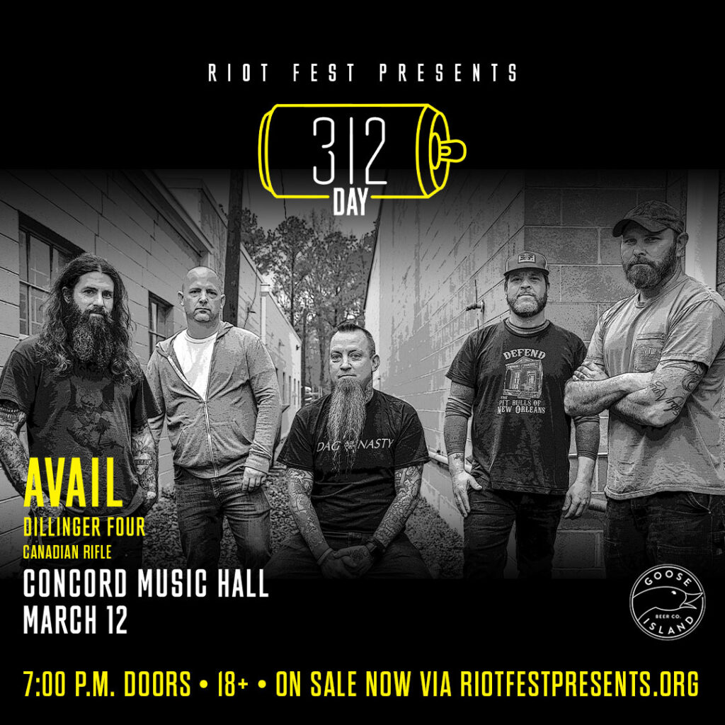 POSTPONED: Goose Island 312 Day with Avail & Dillinger Four - Riot Fest