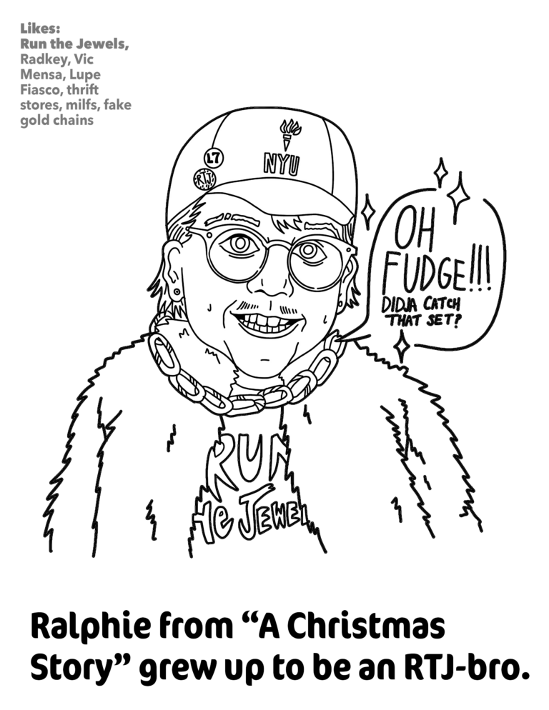 Iconic Holiday Characters as Riot Fest Fans, Illustrated