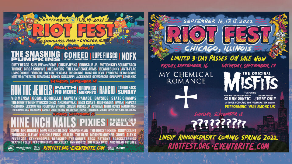 The Riot Fest 2021 Lineup is Here (Plus, 2022 Tickets)