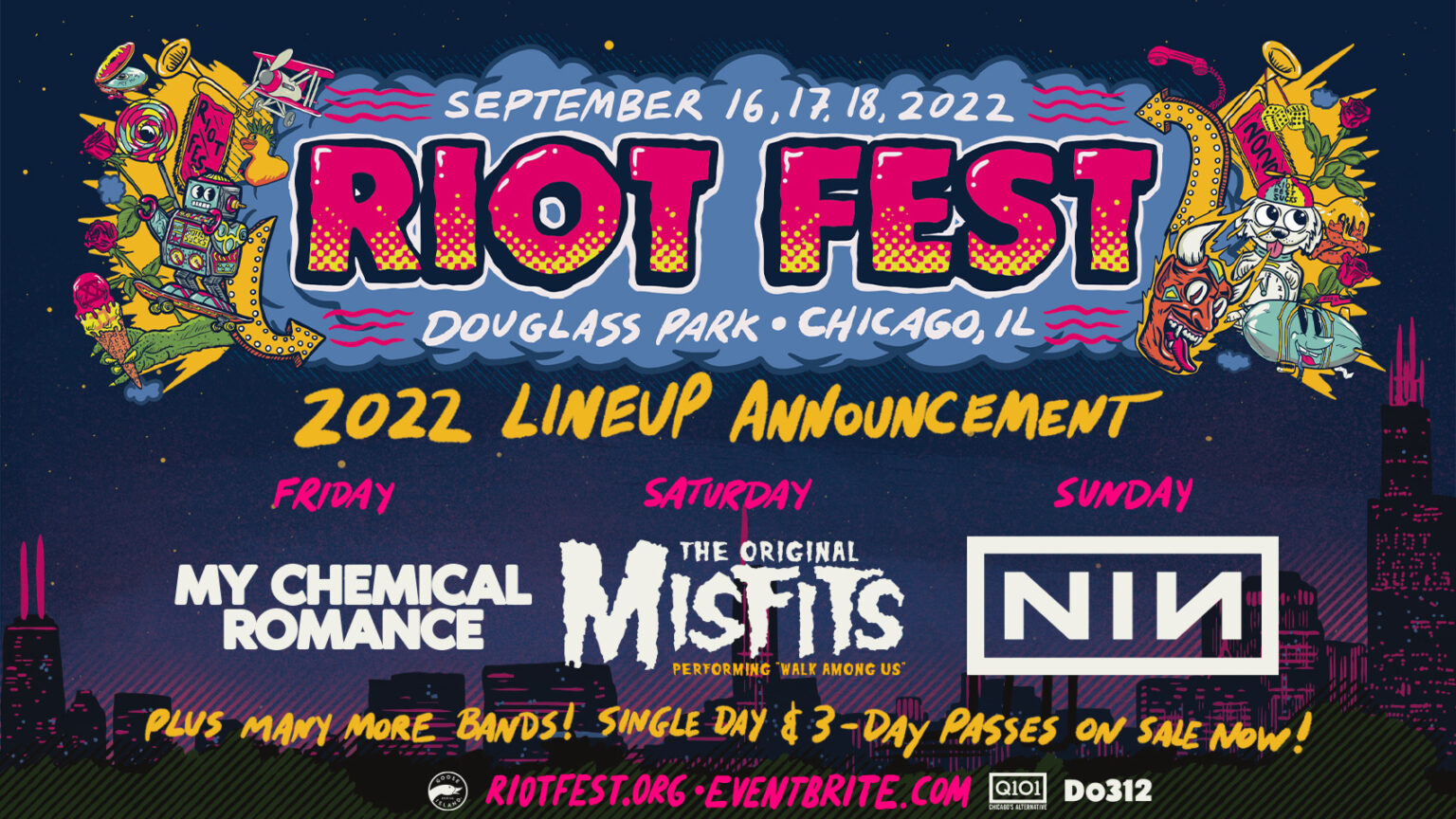 Riot Fest 2025 Single Day Lineup - Riot Fest