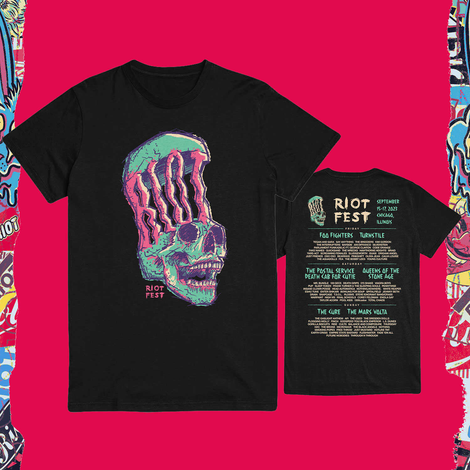 Check Out The Riot Fest 2023 Merch + Preorder Some Items Today