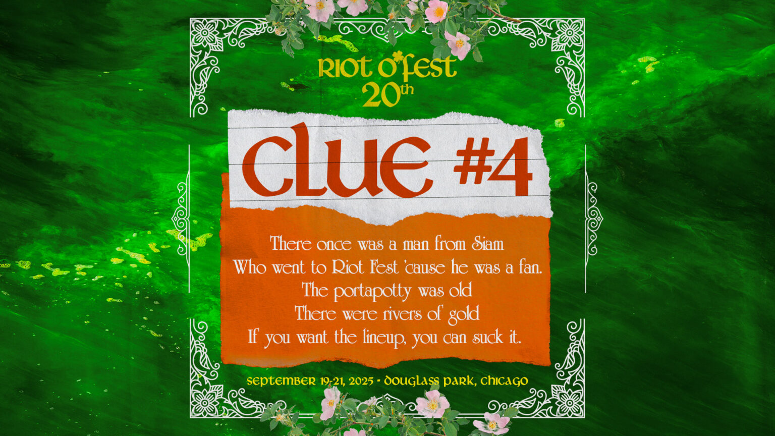 Riot Fest 20th Anniversary Lineup Clue #3 - Riot Fest