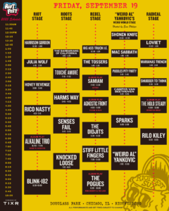 The Riot Fest 2025 Schedule is Here.