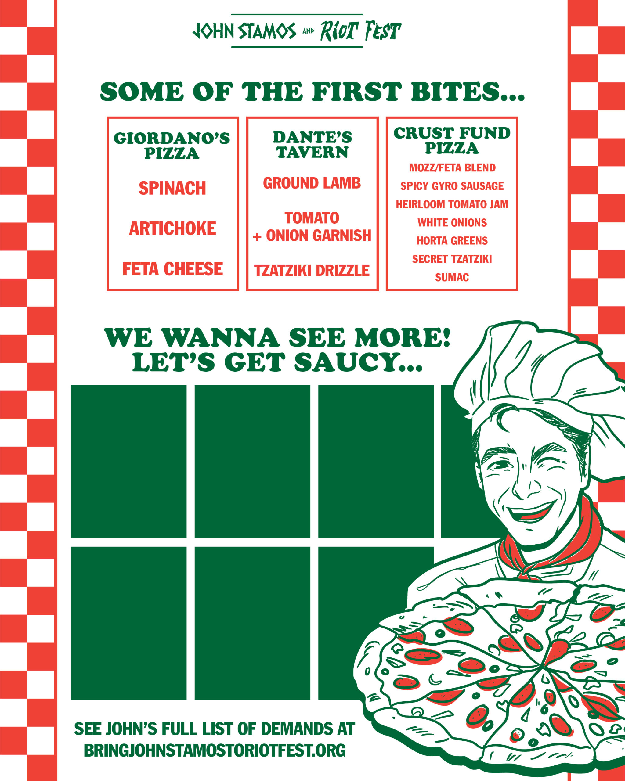 Let’s Get Saucy: Stamos Style Pizza - Riot Fest