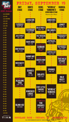 The Riot Fest 2025 Schedule is Here.