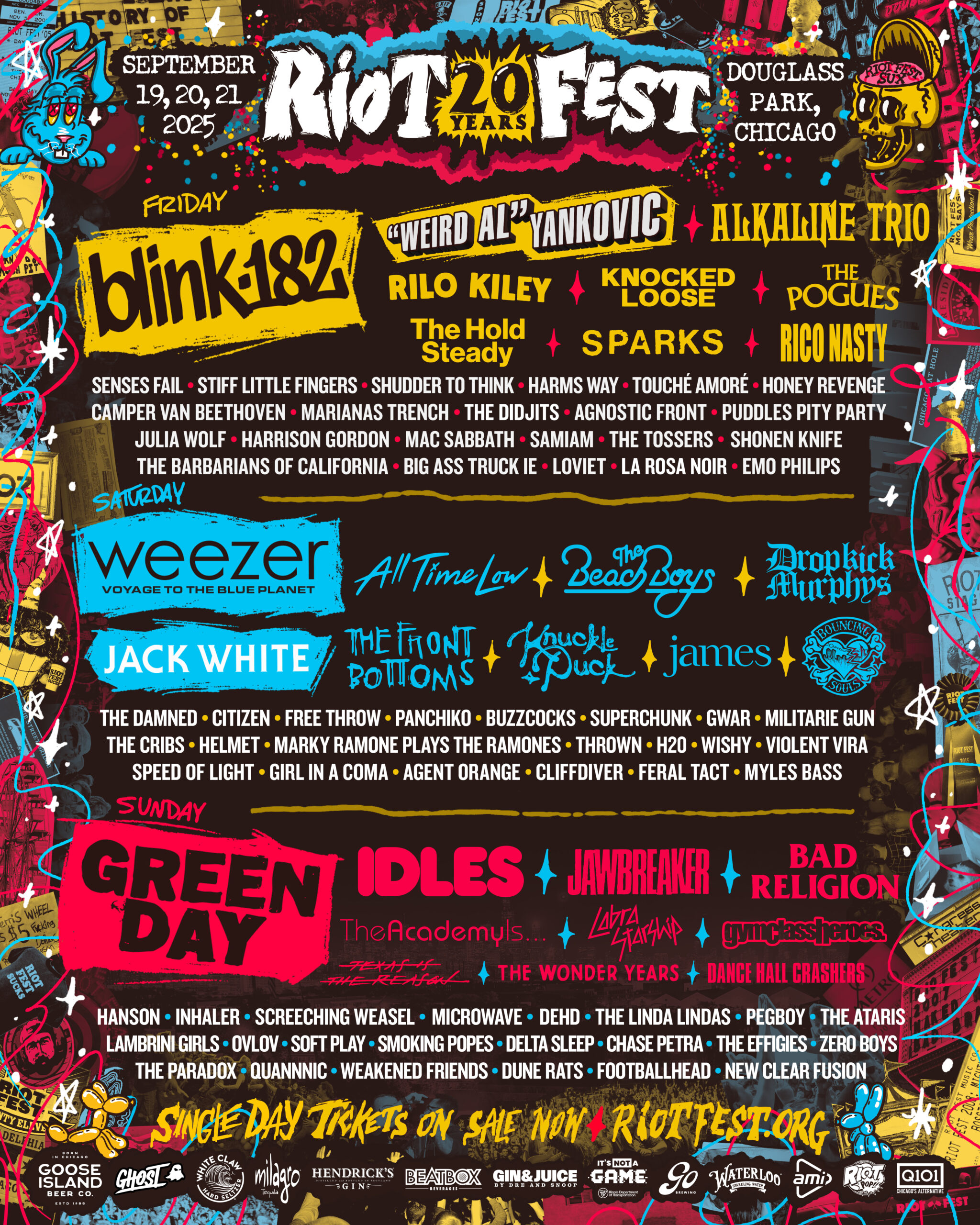 Riot Fest 2025 Tickets | 3-Day Music Festival | Chicago, IL