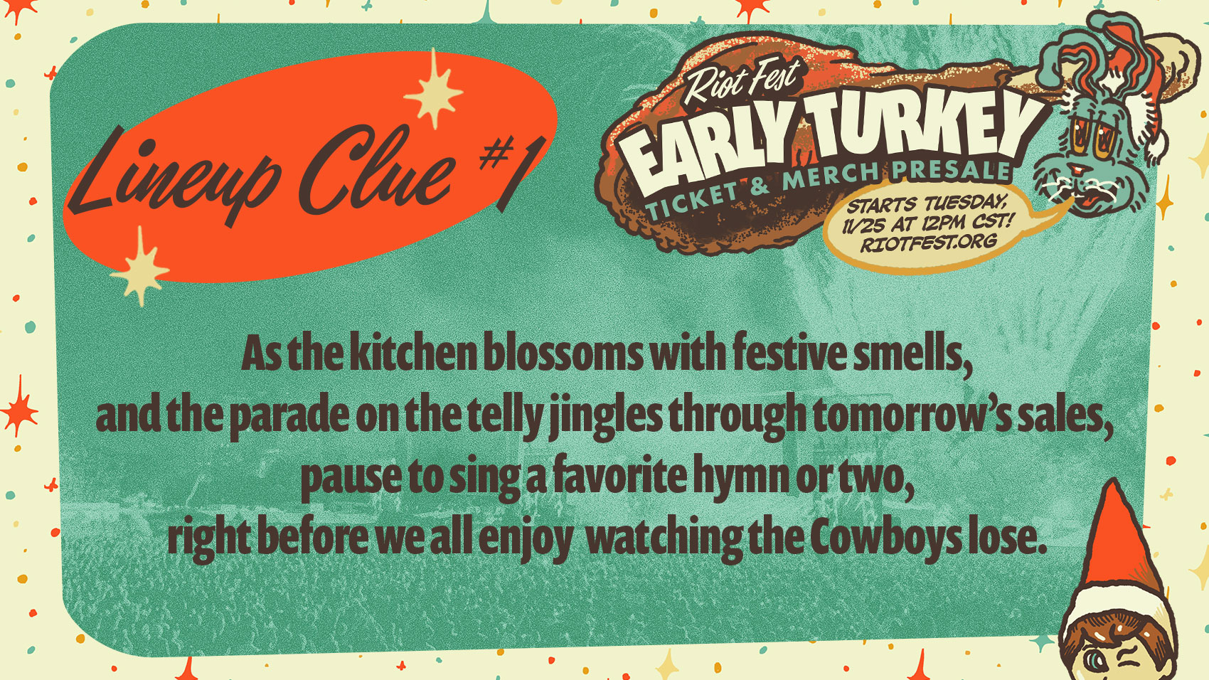Riot Fest 2026 Lineup Clue #1 - Riot Fest